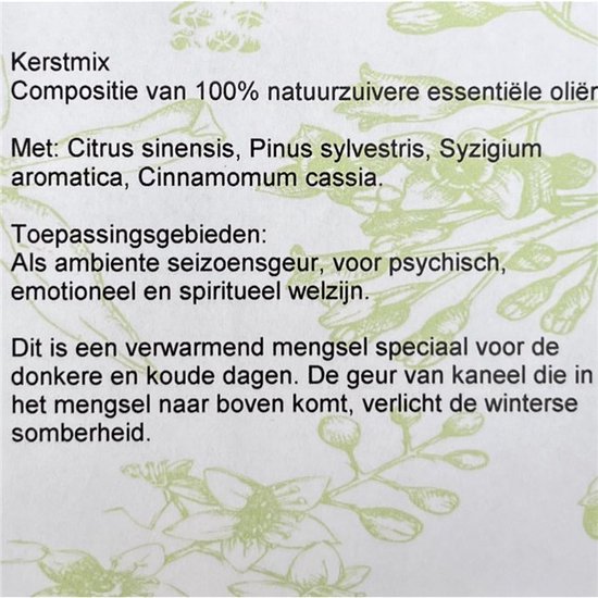 Etherische olie KERSTMIX - 10ml - Olie verdampen - Etherische olie set ...