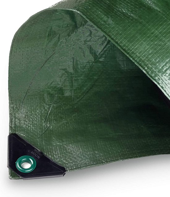 NOOR Afdekzeil, professioneel, 120 g/m², 3 x 4 m, groen, zeildoek met ...