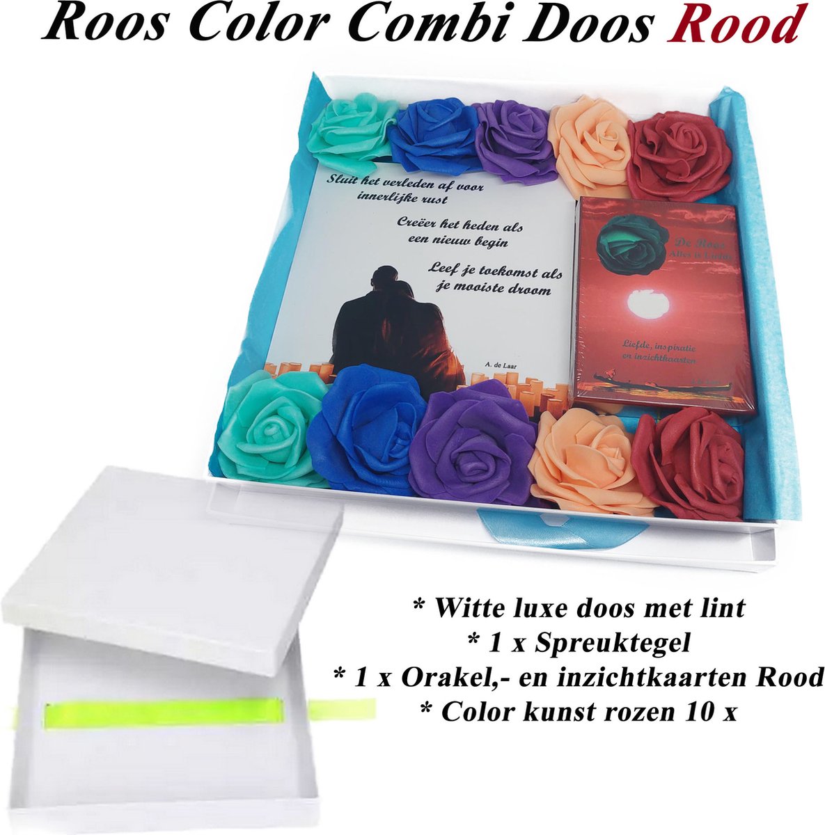 Spreuktegel | Roos Color Combi Doos Rood | Orakelkaarten ...