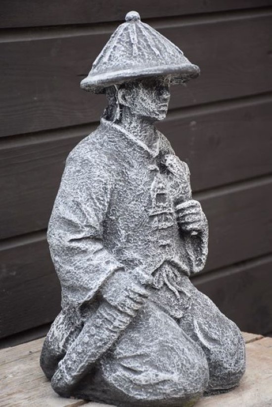 Samoerai krijger geknield met vlag | bol