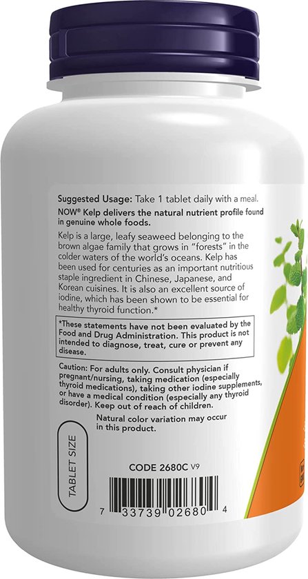 NOW Foods Kelp 150 Mcg - 200st Jodiumtabletten - Jodium Tabletten ...