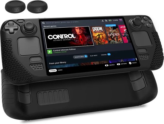 Techsuit - Siliconen Cover - Steam Deck - Zwart - Valbescherming - Hoes ...