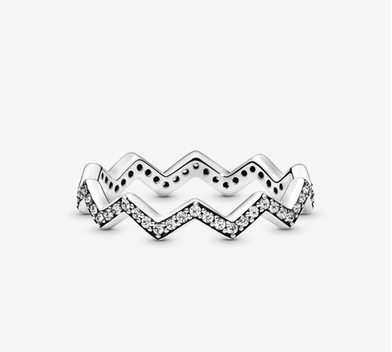 Pandora - Shimmering Zigzag - Sterling Silver - Size 56 | bol.com