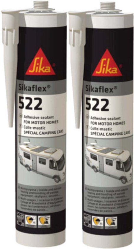 SIKA Sikaflex 522 Caravan - Wit - 300ml - Set van 2 SIKA Plamuurlijmen ...