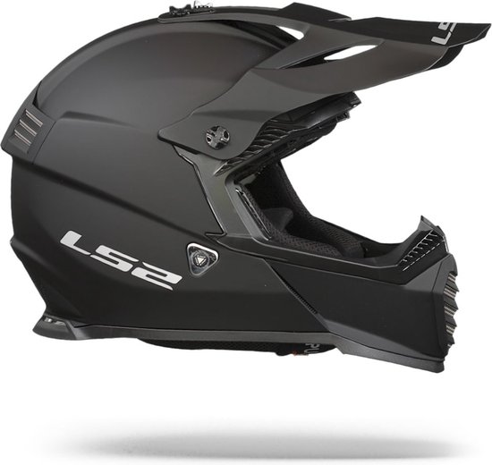 LS2 MX437 Fast Evo Mat Zwart Crosshelm - Maat S | bol.com