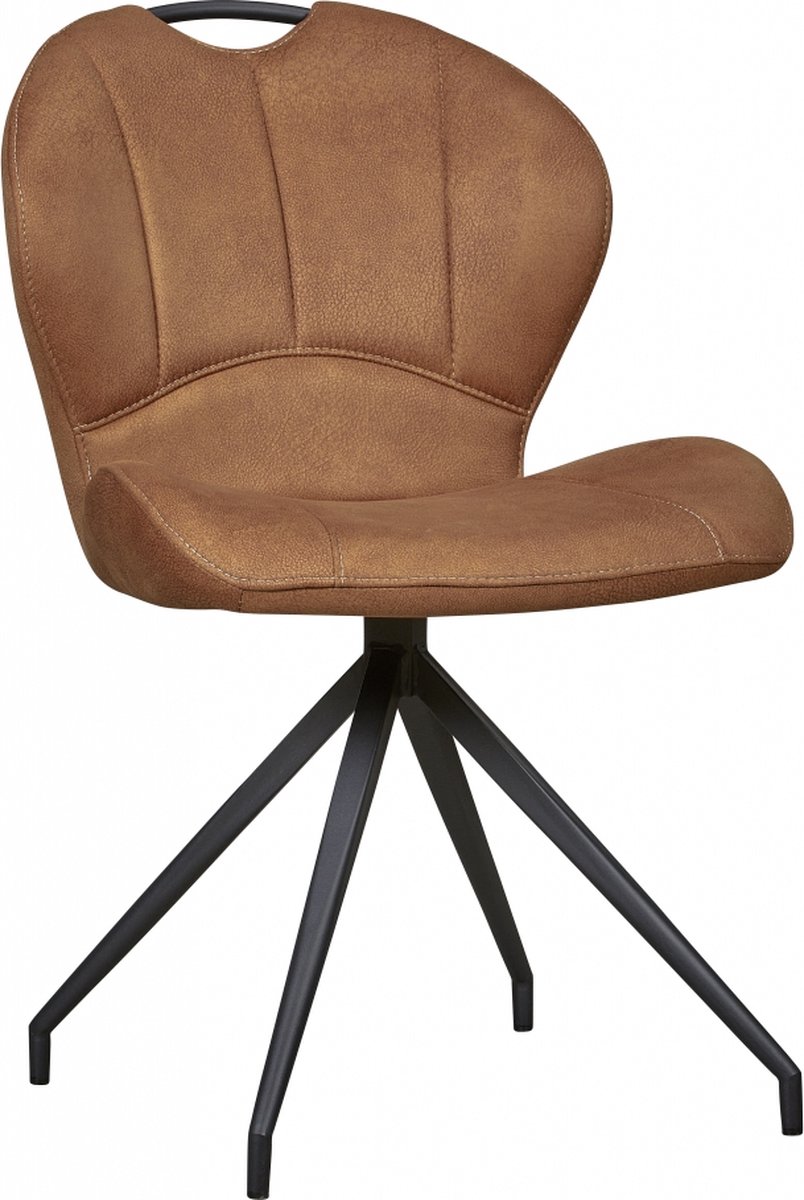 Woonexpress Stoel Meerkerk - Stof - Bruin - 54 x 86 x 61 cm (BxHxD ...
