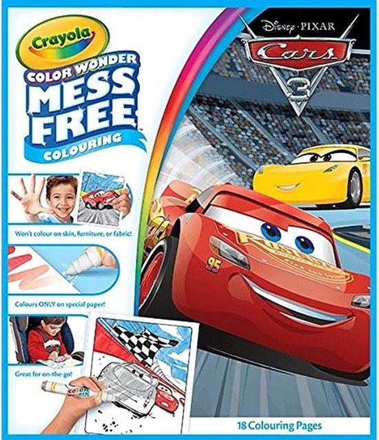 Crayola - Disney Pixar Cars 3 Color Wonder Mess - Coloriage gratuit ...