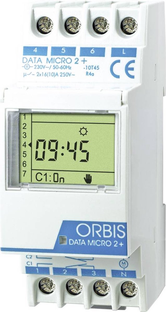 ORBIS Zeitschalttechnik DATA MICRO-2 + 230 V minuterie sur rail DIN ...