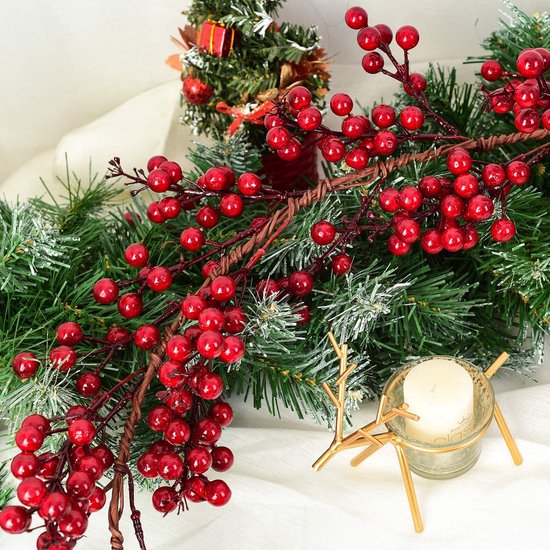 Kunstmatige rode bessenslinger, bessenslinger, bourgogne bessen slinger ...