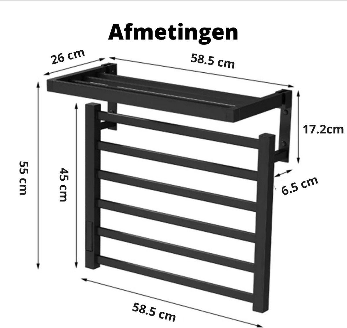 Currero Elektrische Handdoekradiator - Elektrische Handdoek Radiator ...