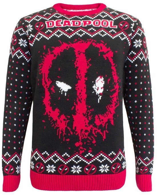 Marvel Deadpool Kersttrui -L- Deadpool Zwart/Rood | bol.com