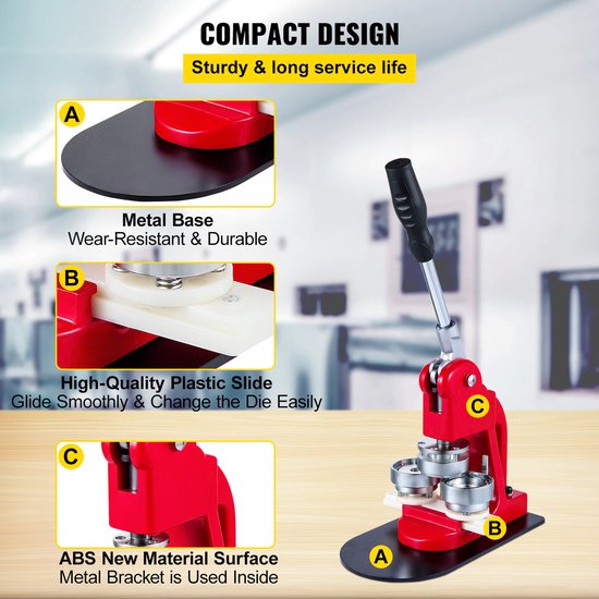 Seeper Buttonmaker 58mm - Badge Maker incl. 500 Buttons - Buttons Maken ...