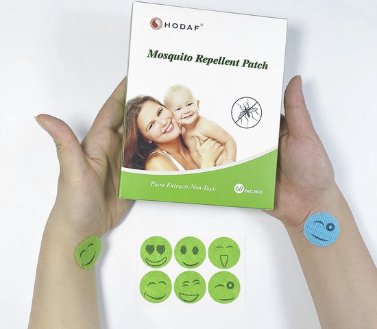 HODAF 60 anti muggen stickers | citronella pleister DEET vrij baby kind ...