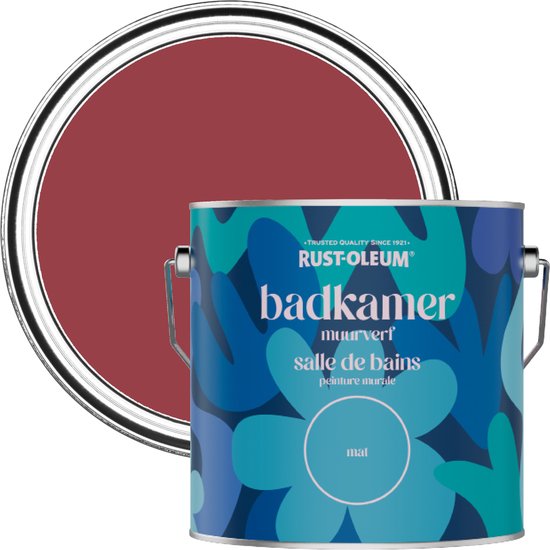 Rust-Oleum Rood Badkamer muurverf - Soho 2,5L | bol