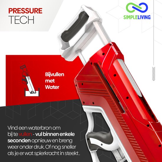 Spyra - Spyra LX Rood - Pump Action Spyra Waterpistool - Spyra Watergun ...