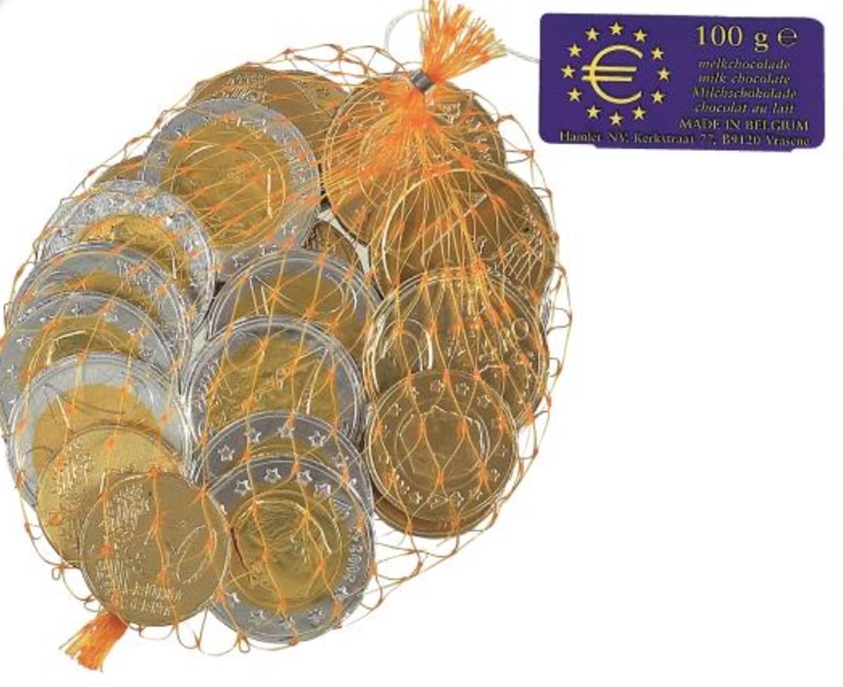 Hamlet mixed smikkelhuys Netje Chocolade munten - 10 stuks x 100 gram ...