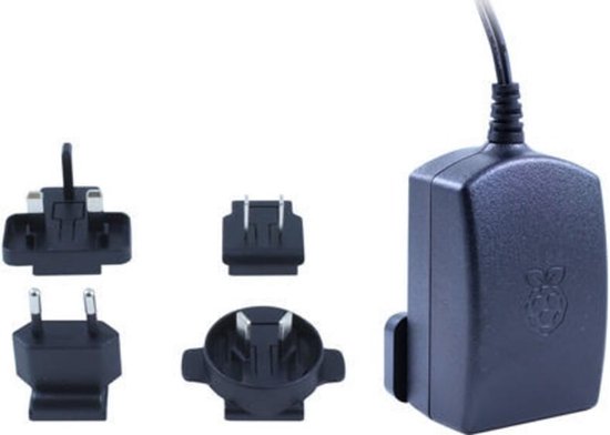 Raspberry Pi Universele AC Adapter - Zwart | bol.com
