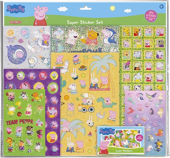 Bambolino Toys stickers Peppa Super Stickerset XL - 7 stickervellen ...