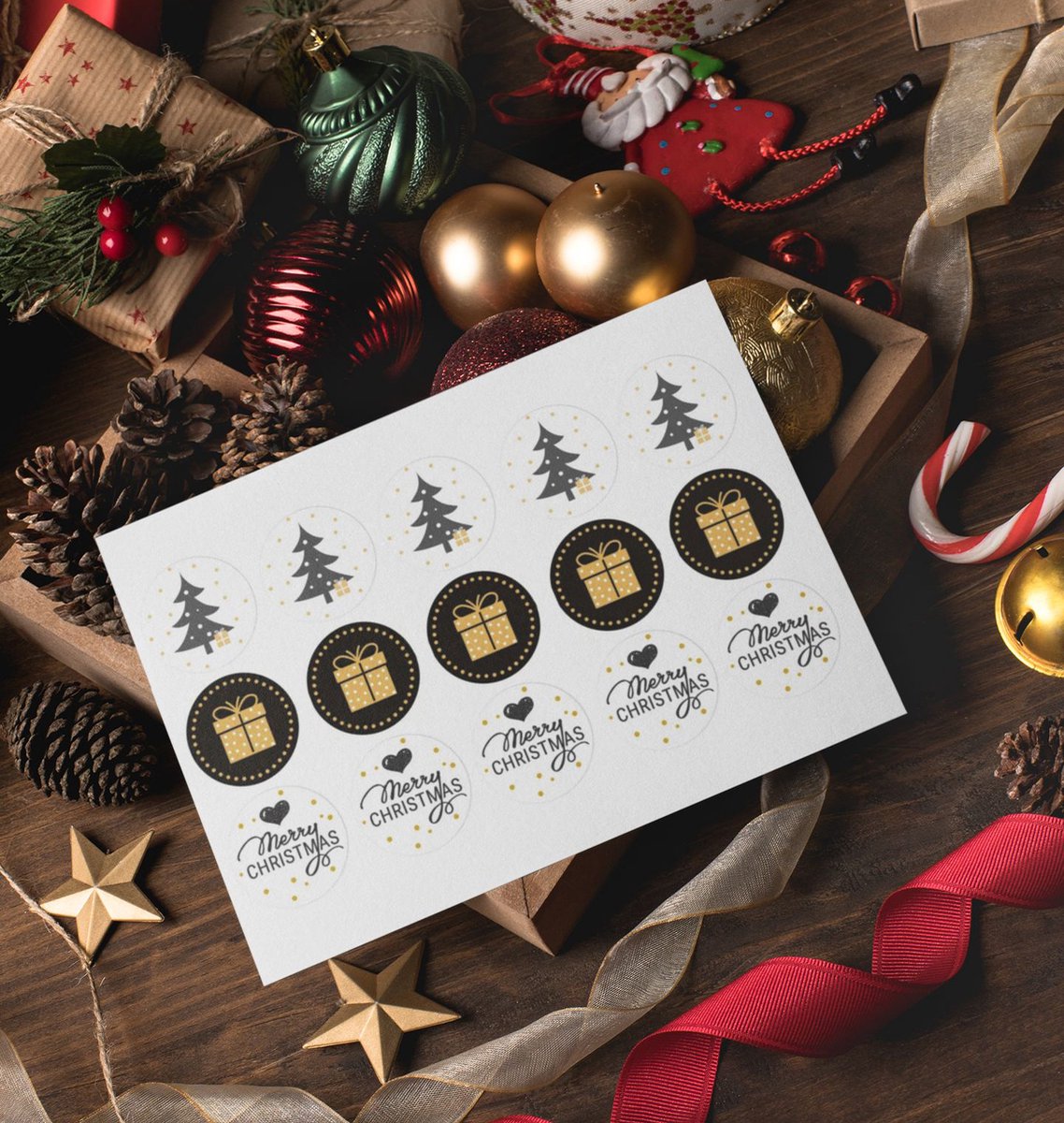 Sluitzegel Set Kerstmis - 15 Mooie Kerststickers - StickerSet Kerst ...