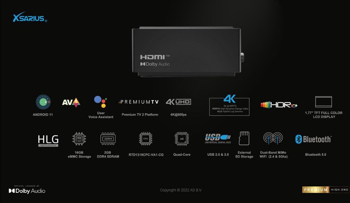 Xsarius Aimax 2 Android 4K Mediastreamer | bol