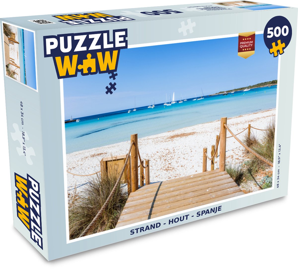 Puzzel Strand - Hout - Spanje - Legpuzzel - Puzzel 500 stukjes | bol.com