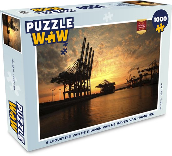 Puzzel Hijskraan - Haven - Hamburg - Legpuzzel - Puzzel 1000 stukjes ...