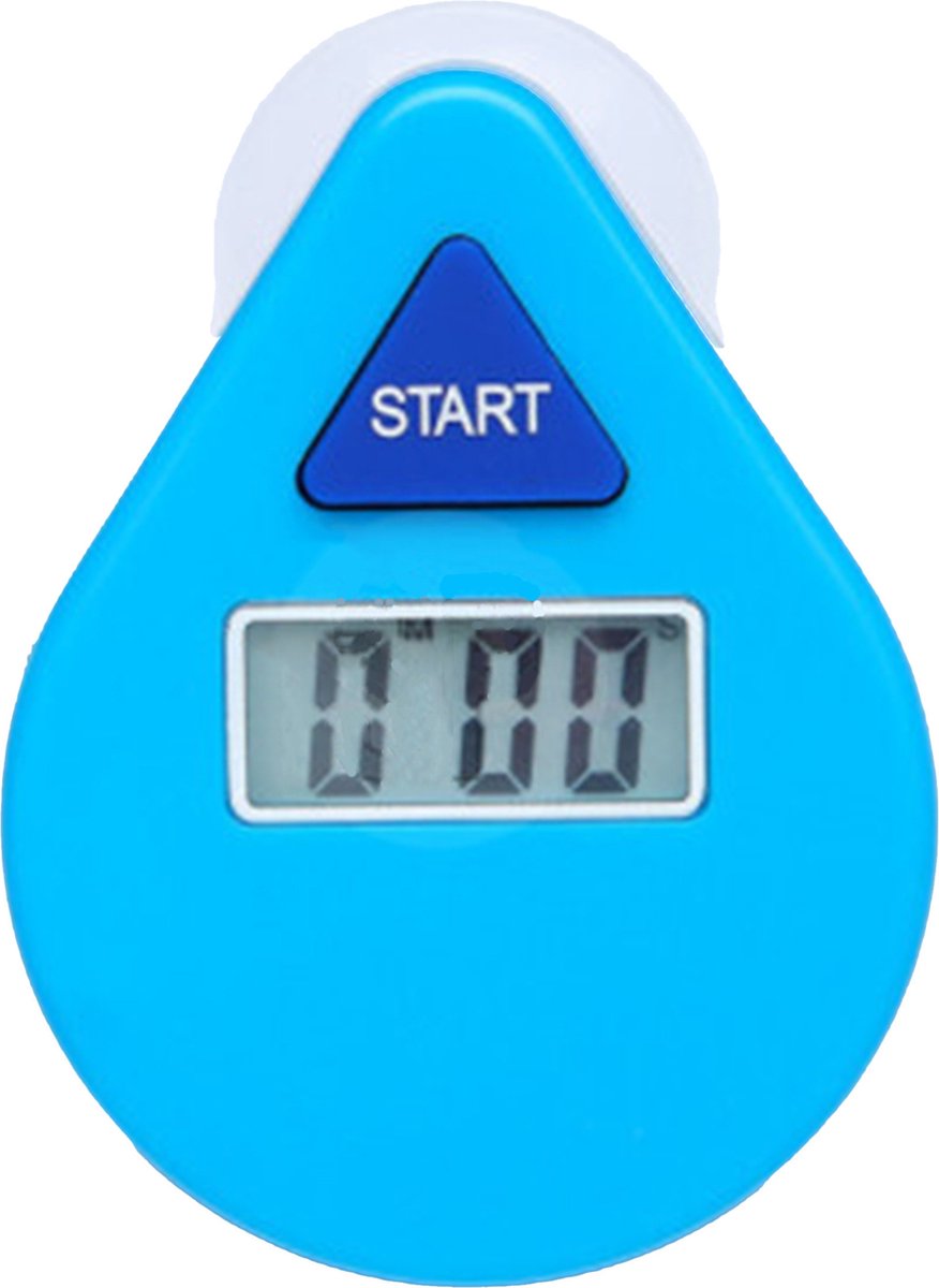 Douche timer/wekker - 2st - met zuignap - 5 min - digitaal - 8 cm | bol.com