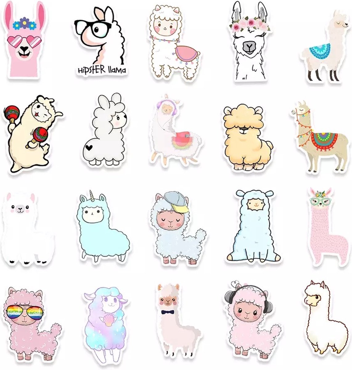 Alpaca Stickers 50 Stuks | Dieren Stickers | Grappige Stickers ...