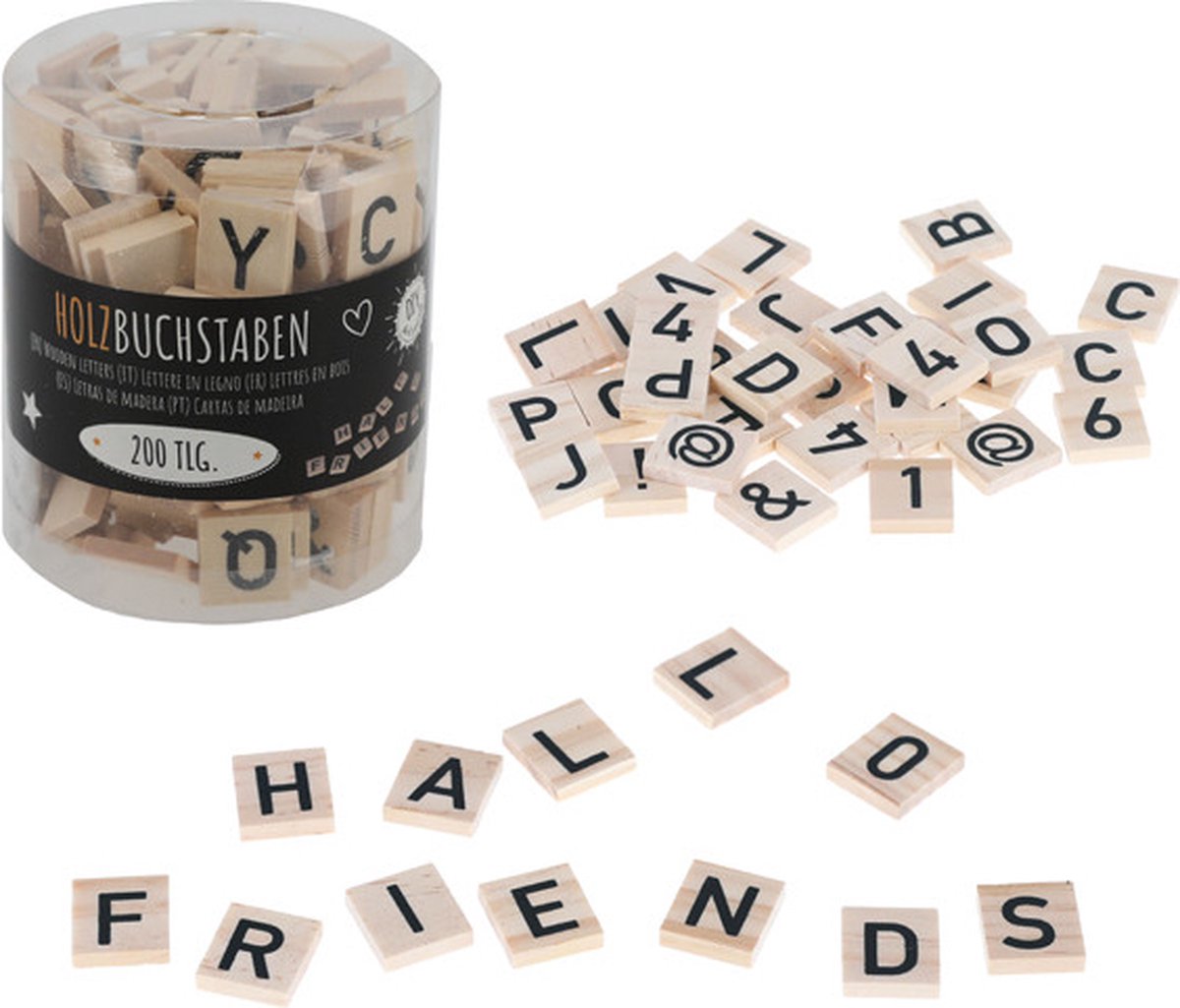 Houten Letters - 200 stuks - Tegels - Decoratie - Leren - Spelen ...