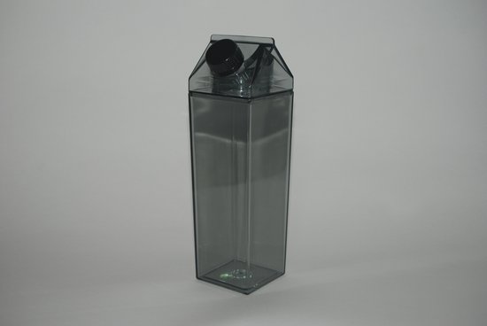 Melkfles - Zwart - Drinkfles - Waterfles - Melkpak - Plastic - Fles - | bol