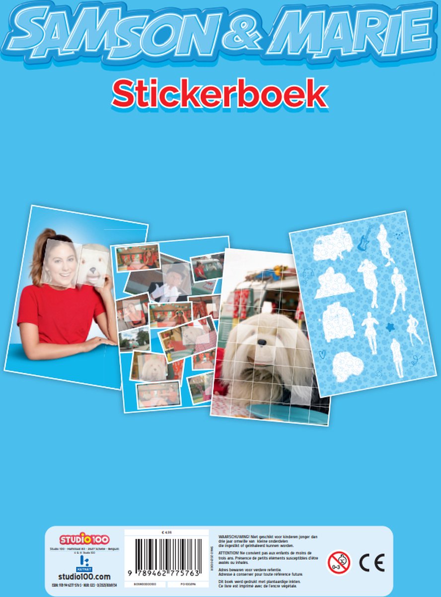 Samson & Marie stickerboek - met 100 stickers - blauw | bol