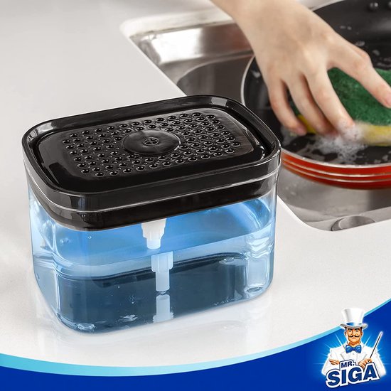 MR.SIGA 2 in 1 zeepdispenser keukenwasmiddeldispenser pomp zeepdispenser met... | bol.com