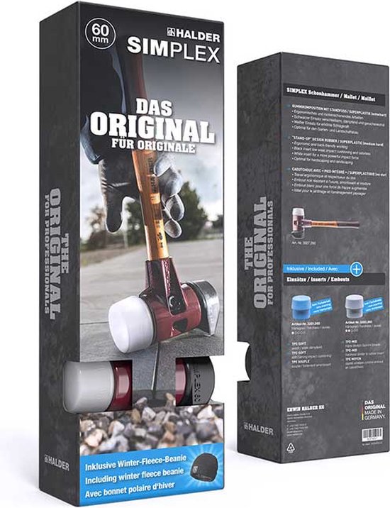 Halder Simplex 60 straathamerset met extra inzetstukken en wintermuts ...