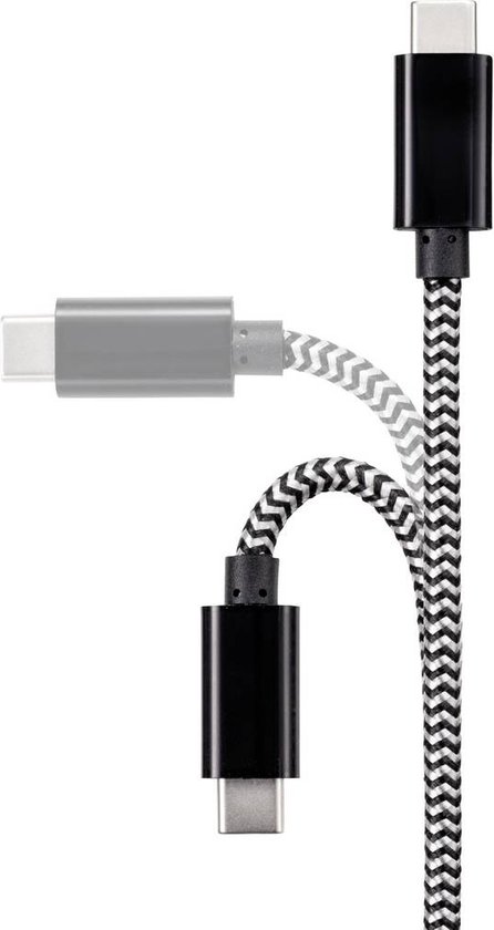 Renkforce USB-kabel USB 2.0 USB-C® stekker, USB-C® stekker 2.00 m Zwart ...