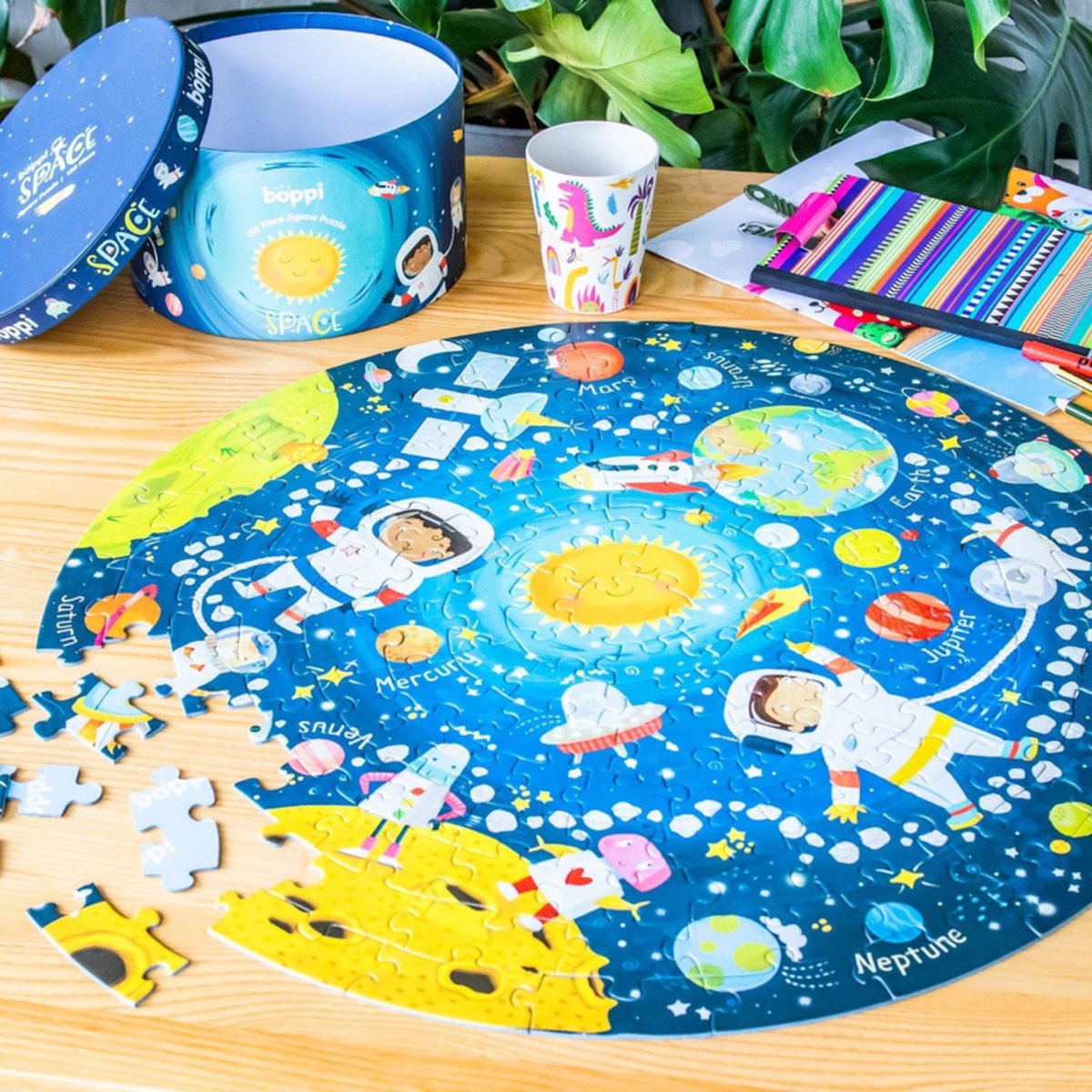 Grote ronde puzzel +- 58 cm (150 st.) Het heelal | bol.com