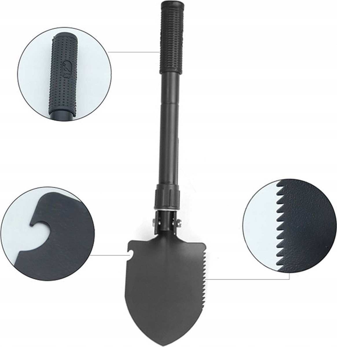 Survival schep - 7 in 1 - Opvouwbaar - 7 delig - met Draagtas - 16 tot ...