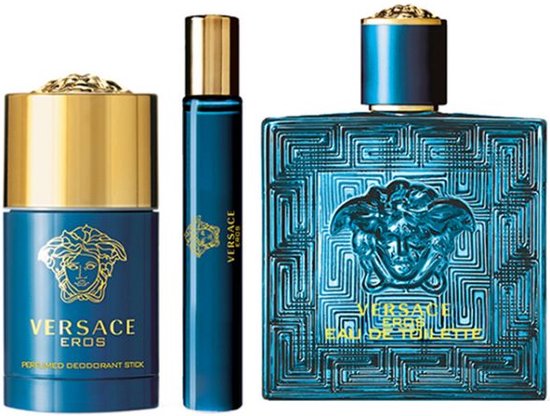 versace eros 100ml Eau de Toilet + deostick + 10ml Eau de Toilet set ...