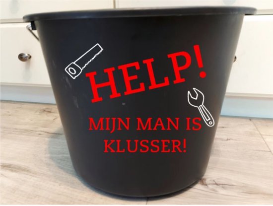 XLX Bedrukte emmer: Help mijn man is klusser - Leuk cadeau | bol