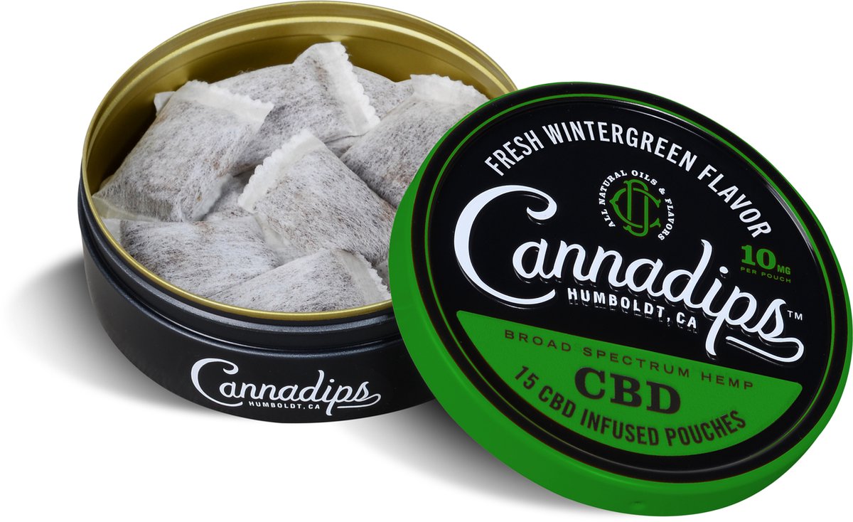 Cannadips CBD pouches Fresh Wintergreen 10 mg 15 x | bol.com