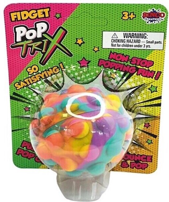 Fidget Poptrix Popper Ball 6,5cm - Random kleur - Fidget Toy ...