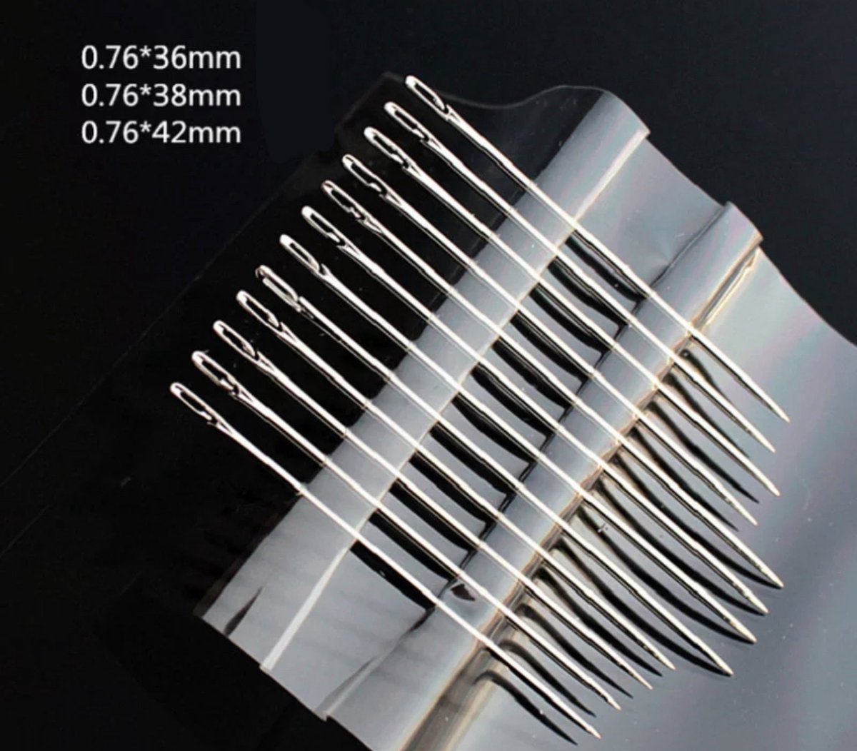 12 Stuks Self Threading Naalden - Rvs - Ouderen - Naald-Side Gat ...