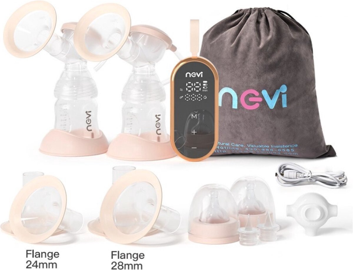 - RealGen - Elektrische borstkolf - Dubbel - Kolven - Draagbaar - Kolfapparaat - USB -... | bol.com