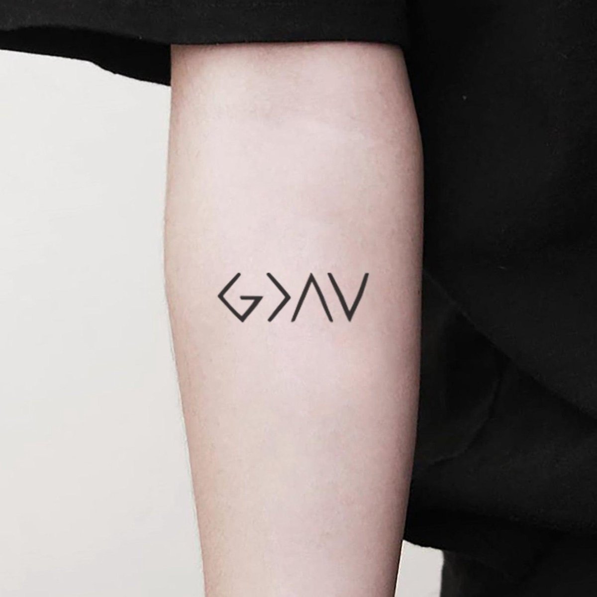 Neptattoo - God is groter dan mijn hoogte-en dieptepunten symbool (set ...