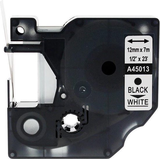 DYMO D1 Standard Labels - Black on White -12mm | bol.com