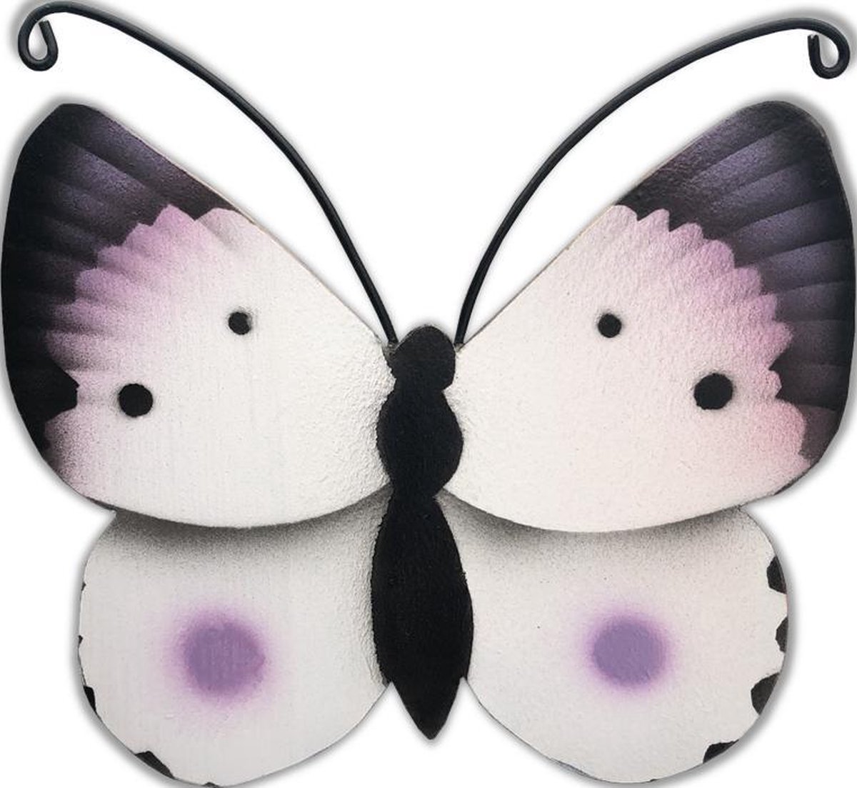 Handgemaakte Houten Vlinder (Wit/Paars) | bol.com