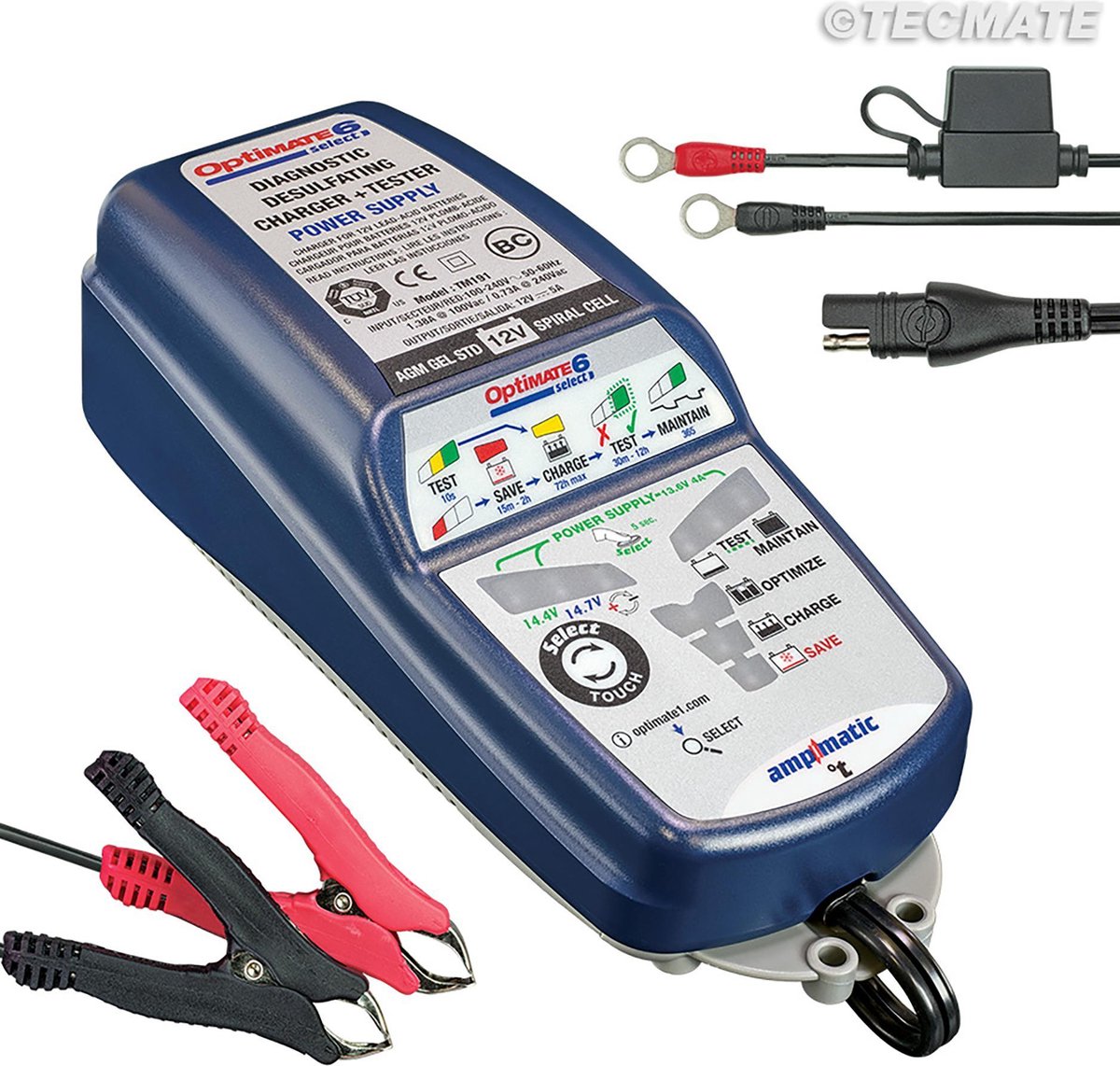 Tecmate Optimate 6 Select Acculader | bol.com