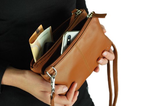 Buono Leather Clutch Berlin - Cognac | bol.com