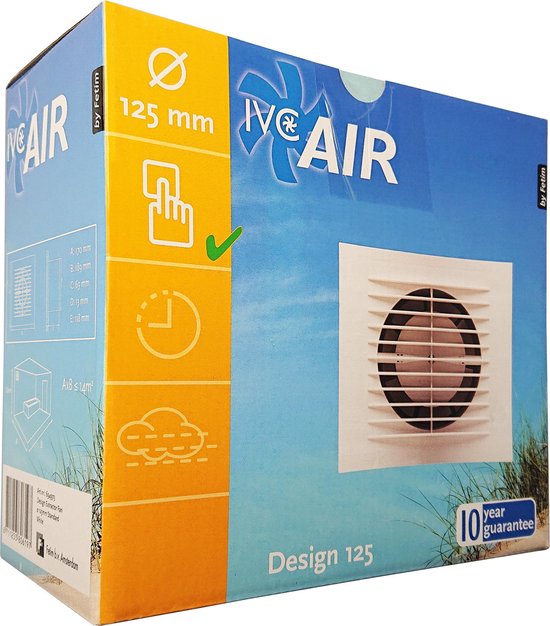IVC Air ventilator | Design 125 | Ø 125 mm | capaciteit 150 m³ / uur ...