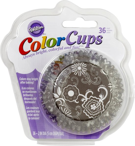 Wilton Color Cups - - bloemdessin baking cups voor cupcakes met folie ...