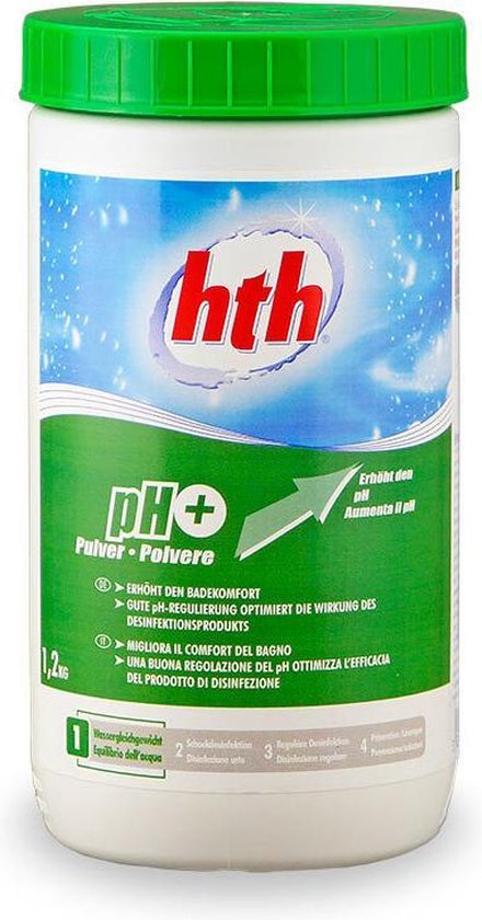 HTH pH Plus voor zwembad 1,2 kg | ph verhoger | PH plus poeder ...
